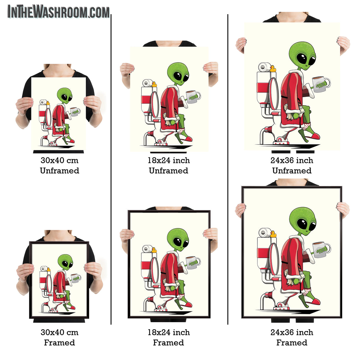 Space Alien on the Toilet Poster - wyatt9.com