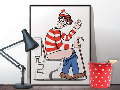Where's Wally on the Toilet Poster - wyatt9.com